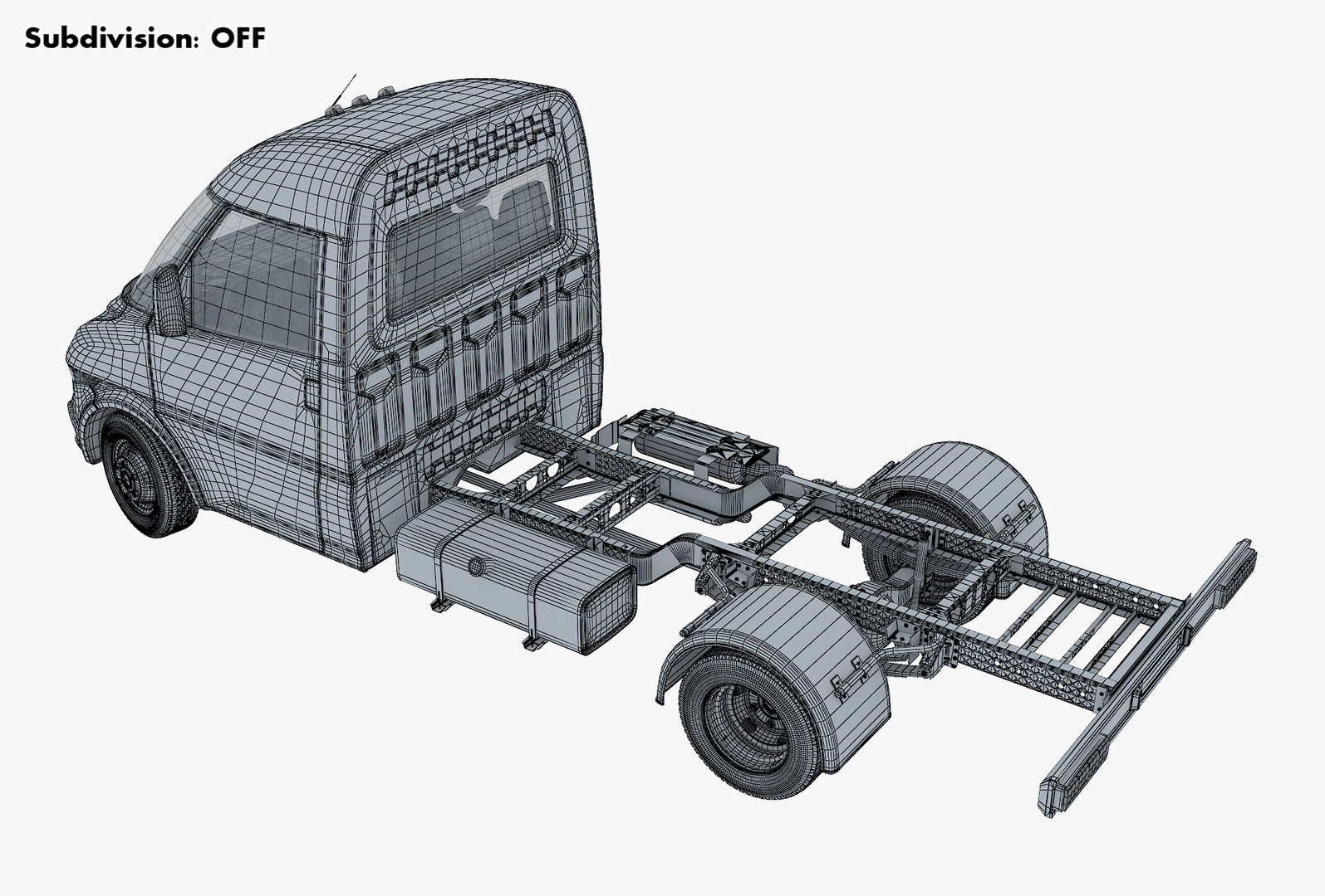 Generic truck chassis 3D model - TurboSquid 1689419