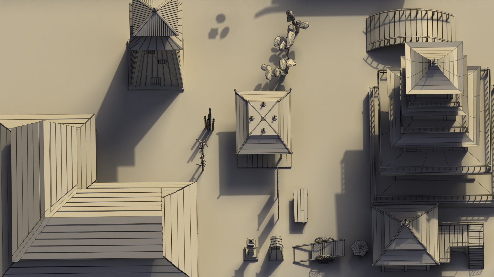 Low Poly Traditional Japanese Town 3D Model - TurboSquid 2100333