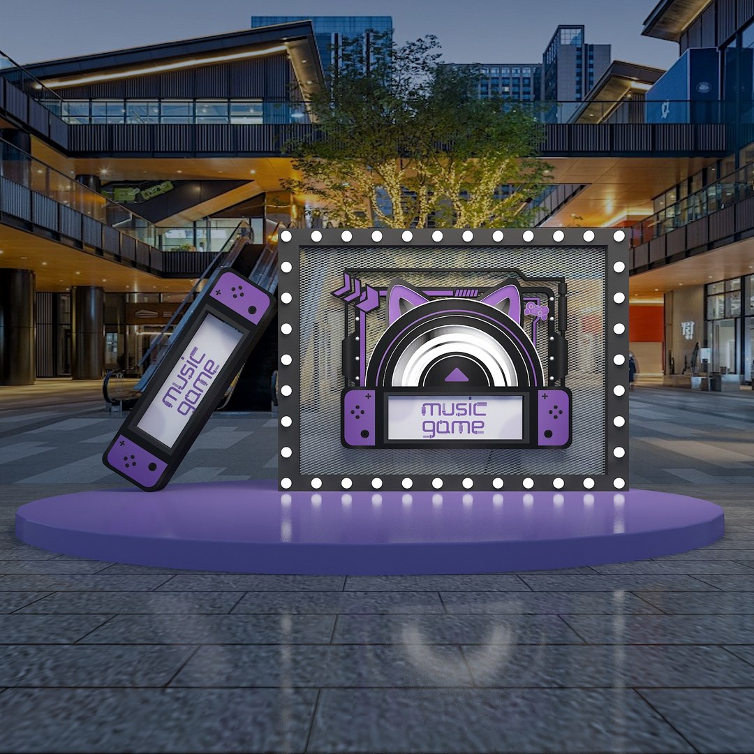 3D Cyberpunk Style Concert Showcases Electronic Music On A Small Stage ...