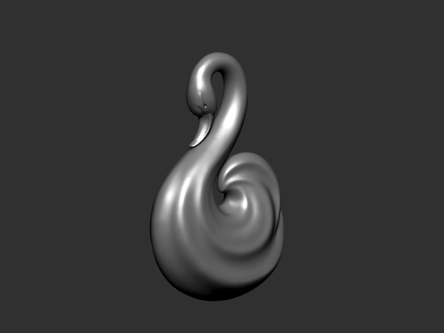 Swan pendant model - TurboSquid 2166787