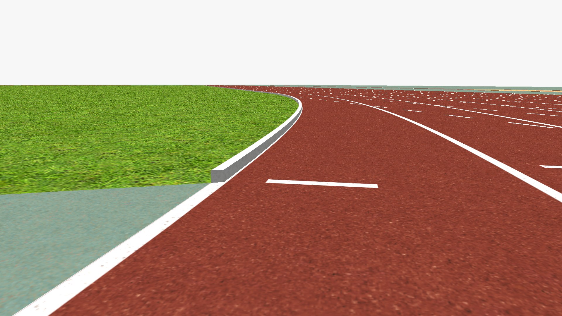 3D Athletic Track And Sectors - Red And Blue Model - TurboSquid 2264255
