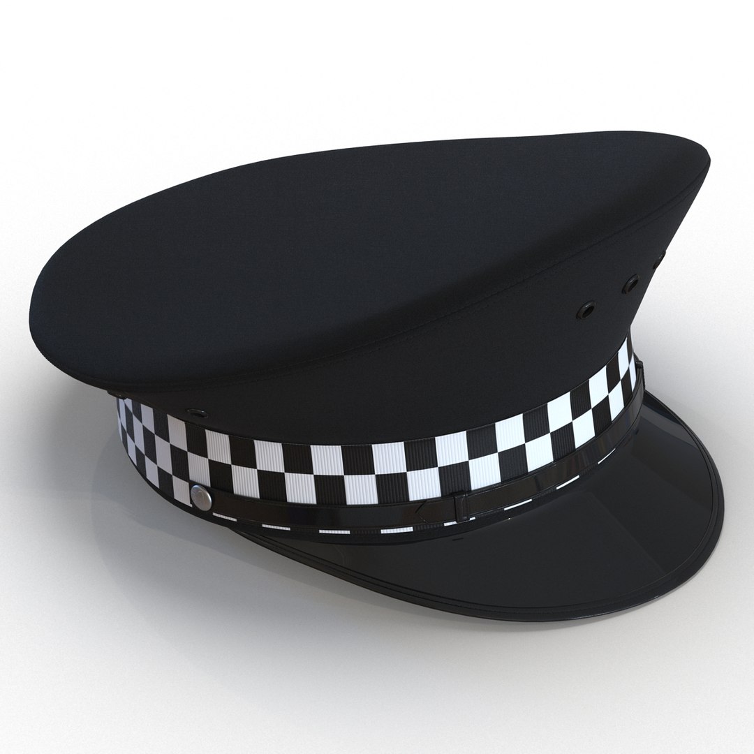 3d Uk Police Cap 3