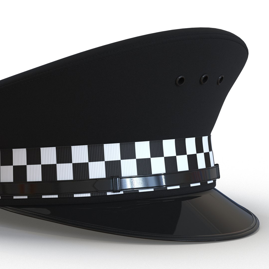 3d Uk Police Cap 3