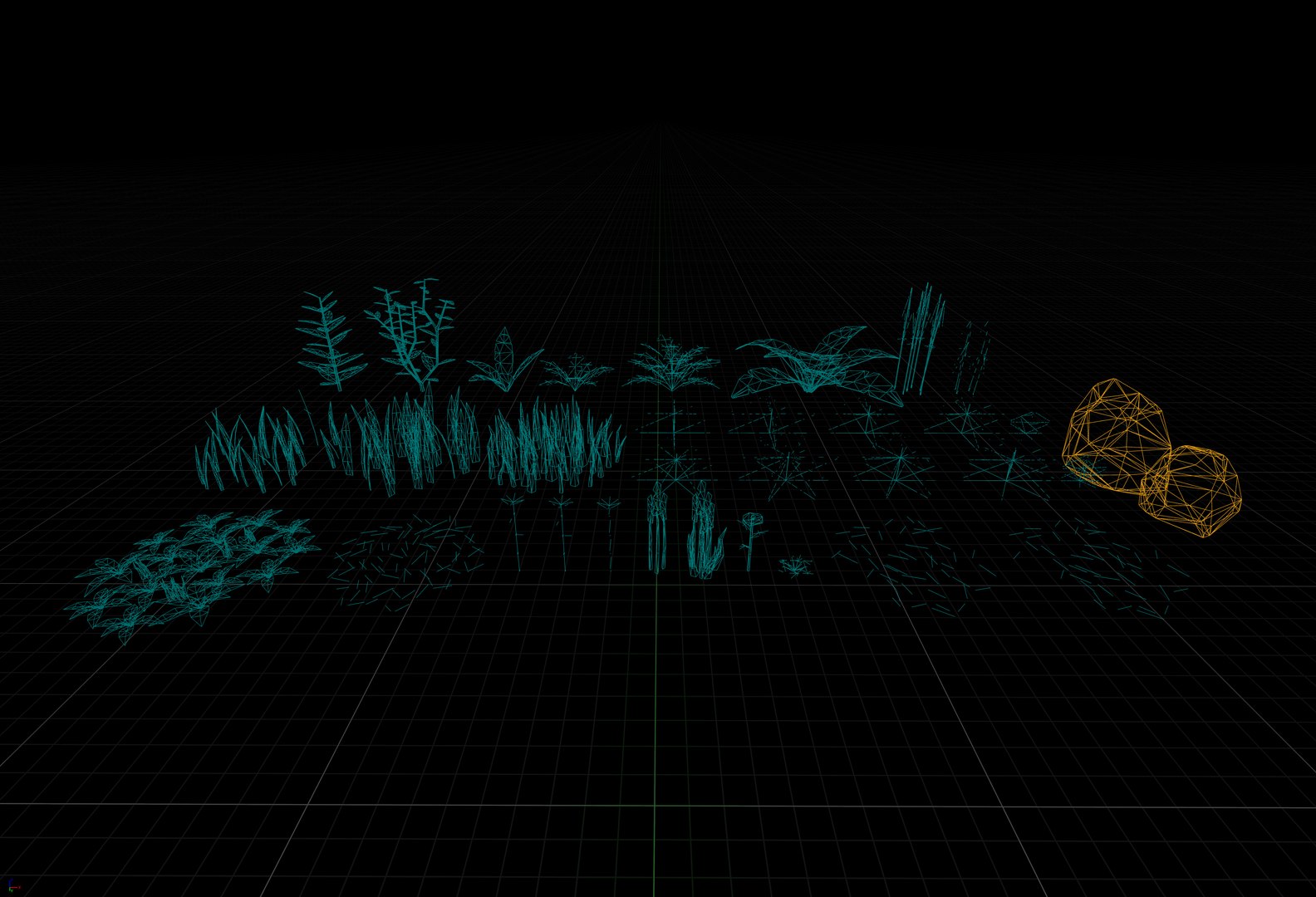3D Model Low Poly Cartoon Grass And Plants For Unity And Unreal Engine ...