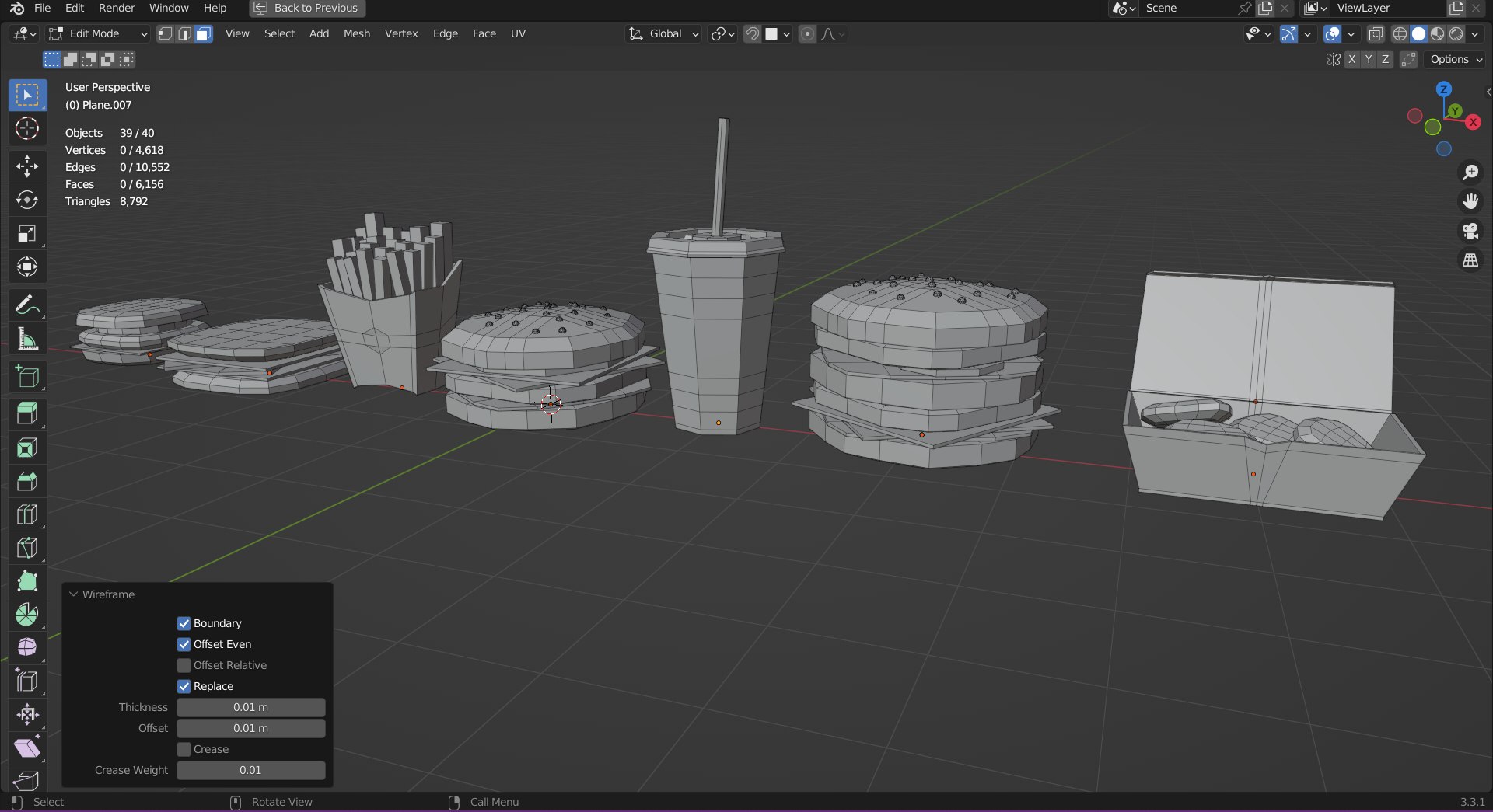 Fast Food Low Poly Model - TurboSquid 1991291
