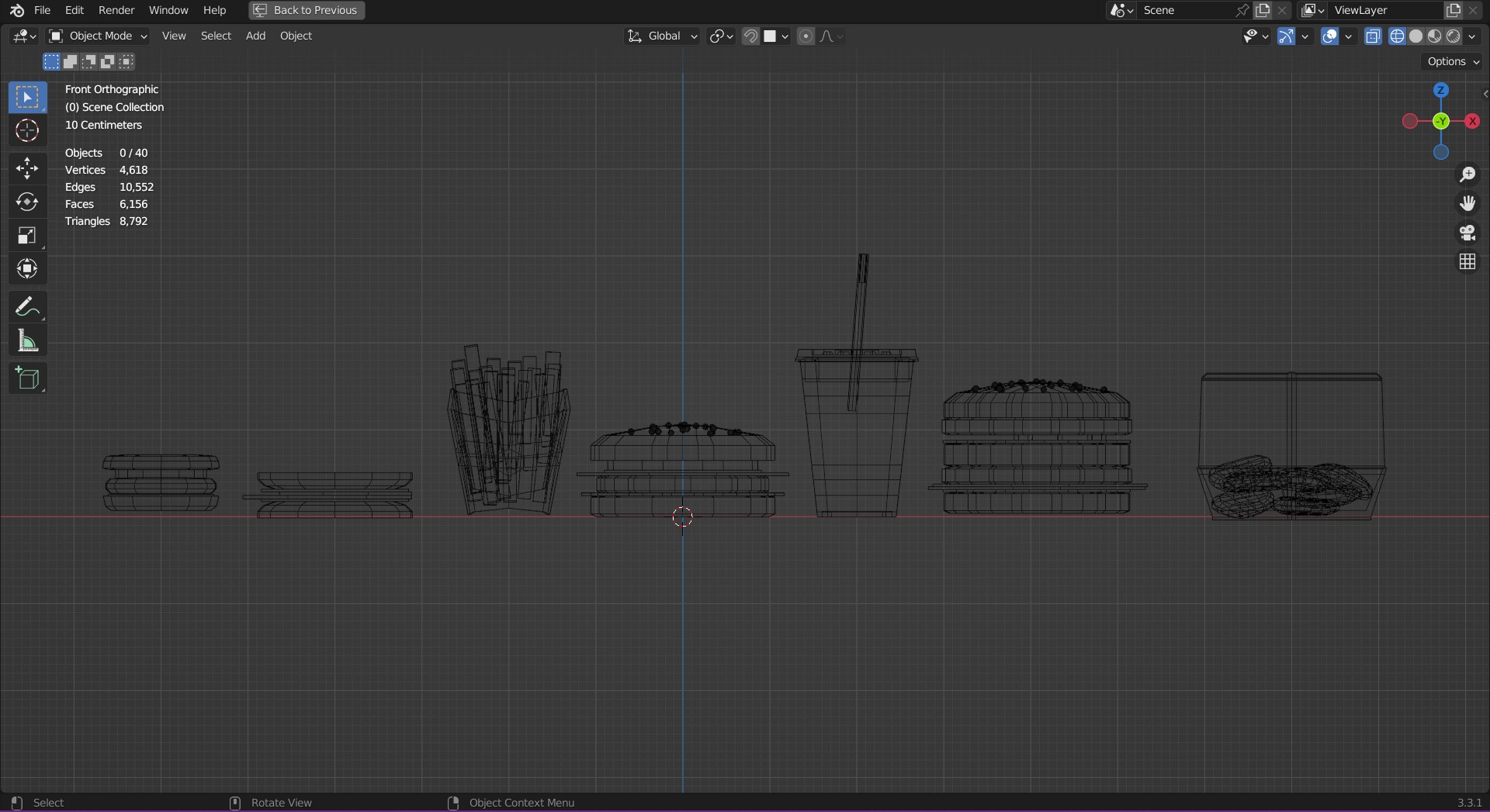 Fast Food Low Poly Model - TurboSquid 1991291