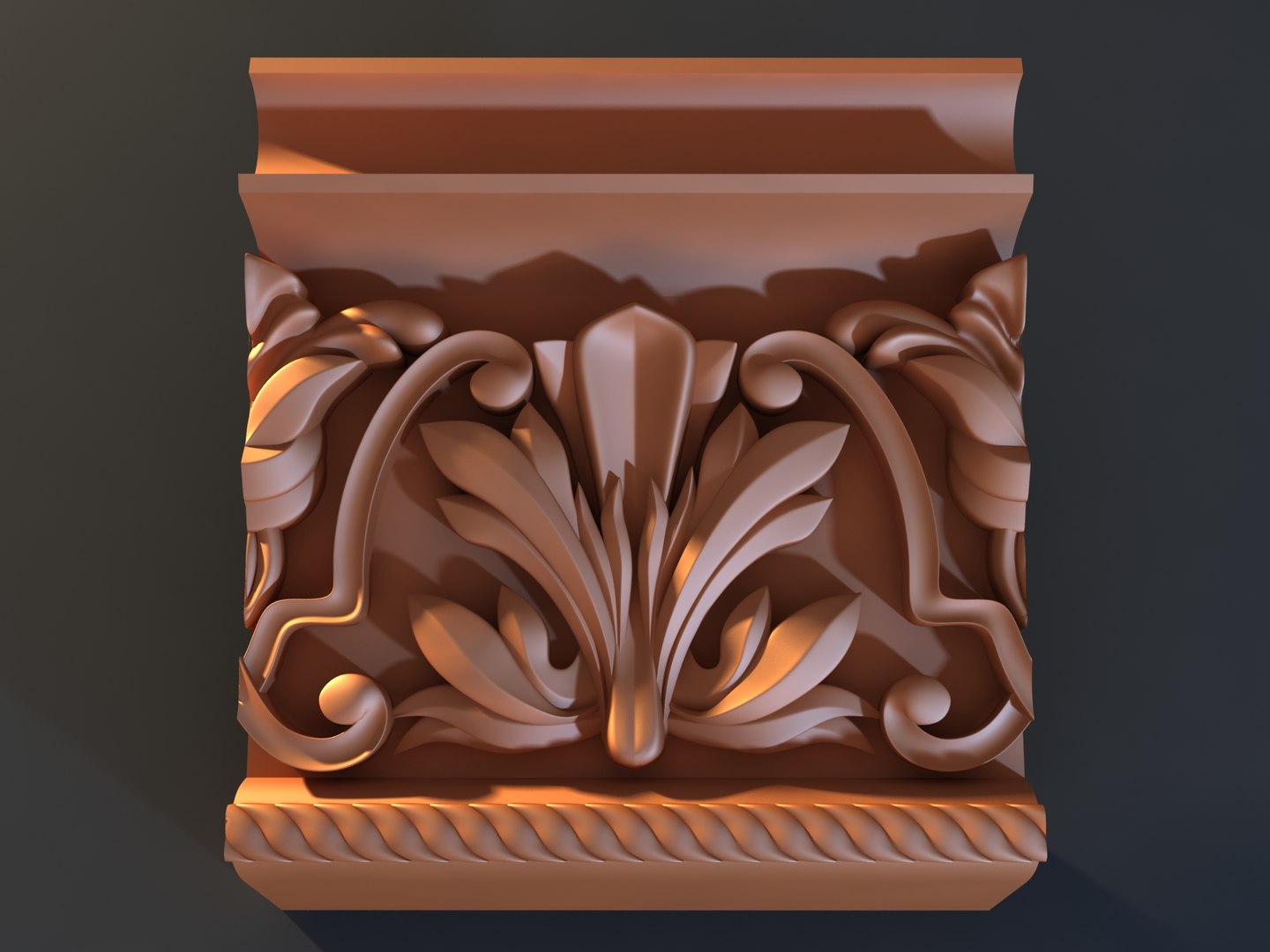 3d Cornice Mold Decor Model