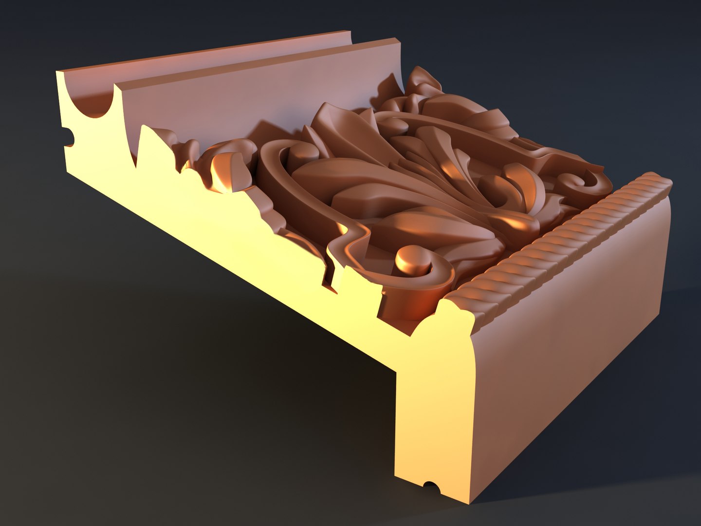 3d Cornice Mold Decor Model