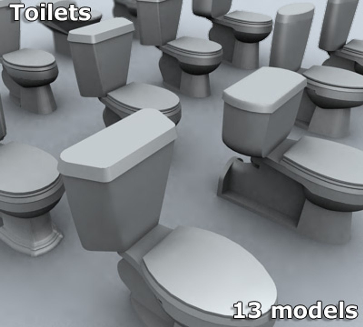 Toilets 3d Model