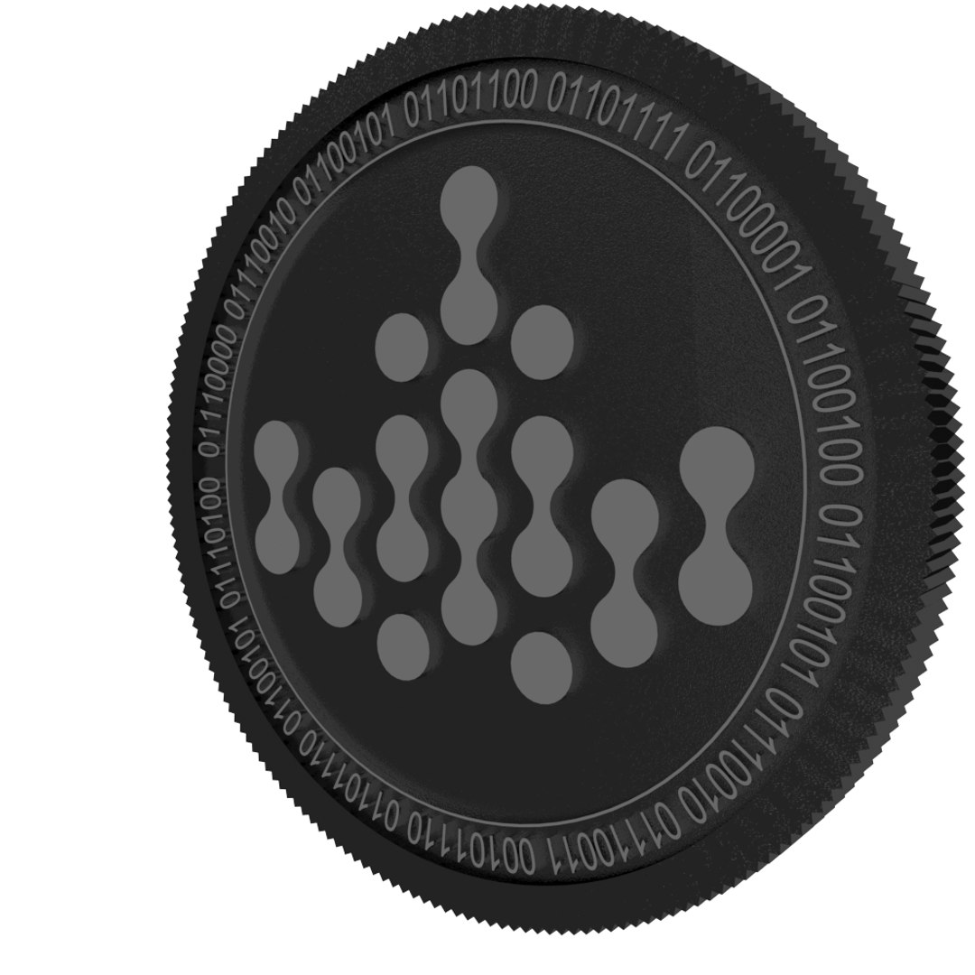 3D Ivy Black Coin Model - TurboSquid 1497739