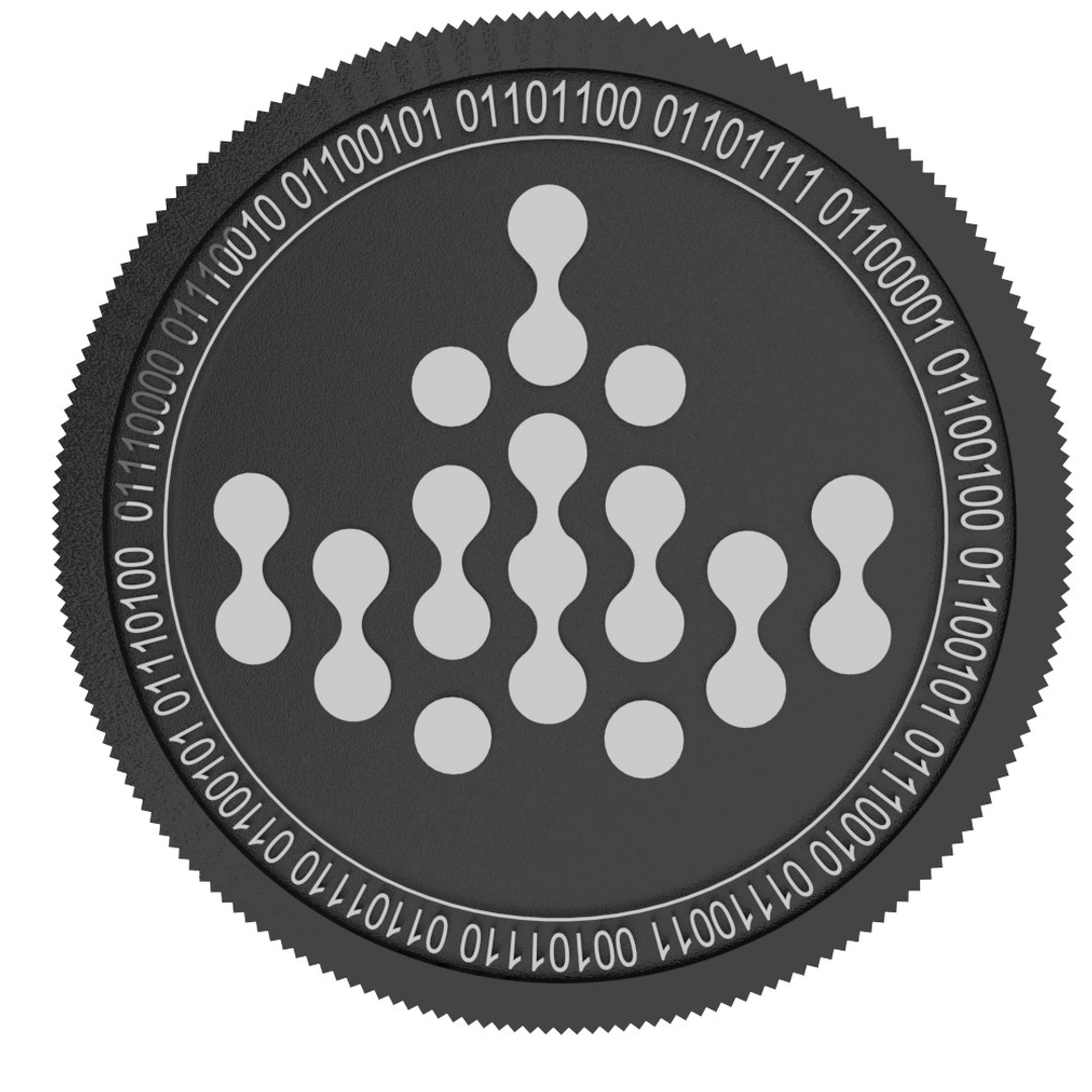 3D Ivy Black Coin Model - TurboSquid 1497739