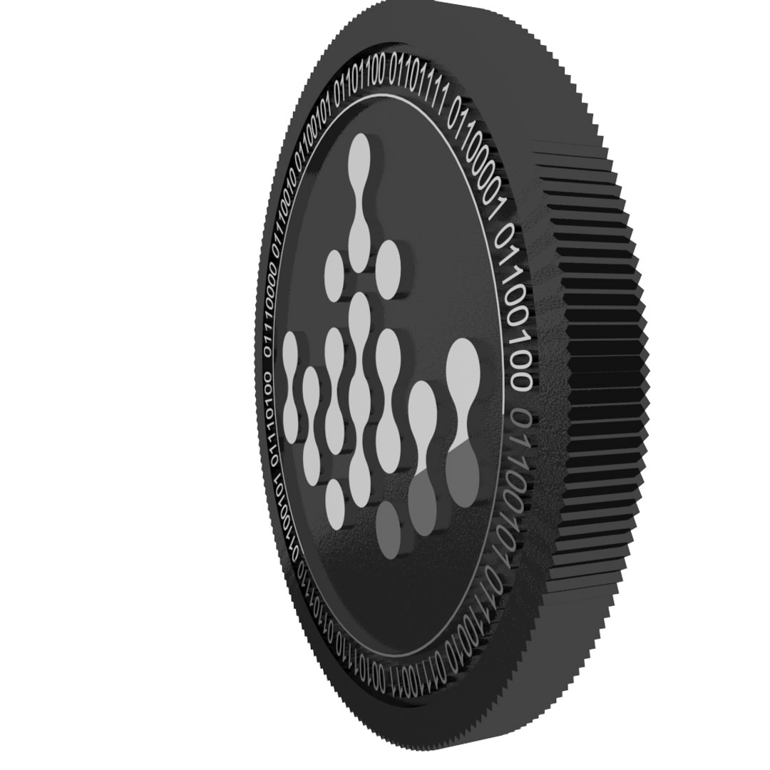 3D Ivy Black Coin Model - TurboSquid 1497739