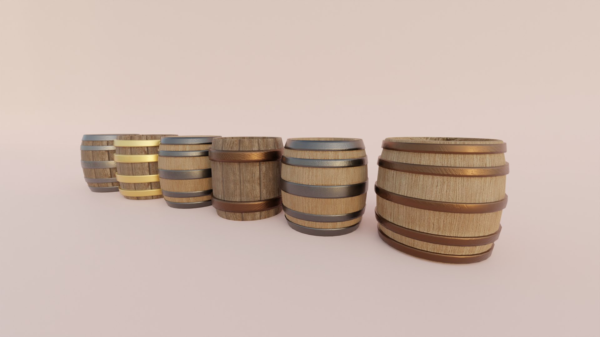 3D Model Barrels Wood - TurboSquid 2128009