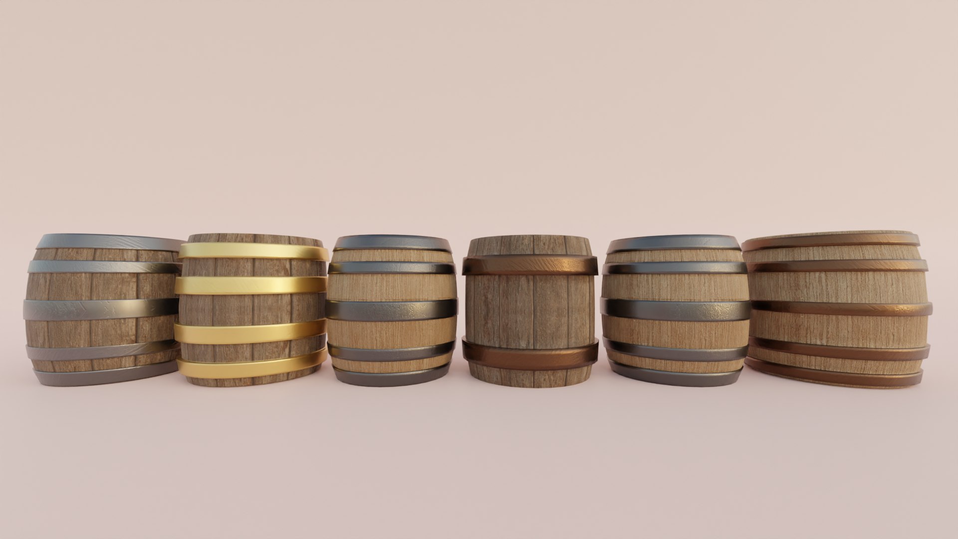 3D Model Barrels Wood - TurboSquid 2128009