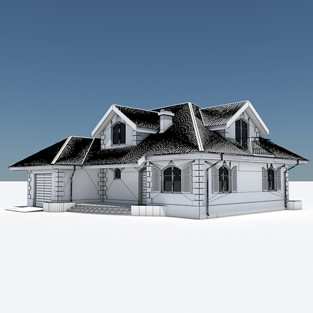 3d Model Of Single House Garage