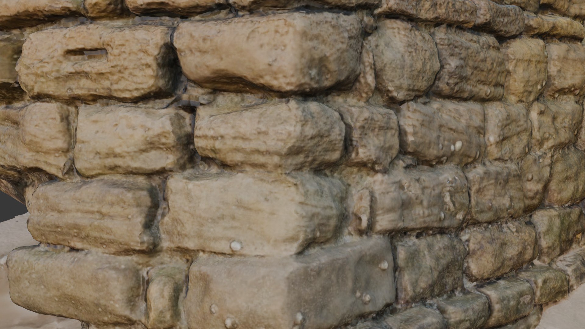 3D Ancient Stone Wall Scan - TurboSquid 2386593