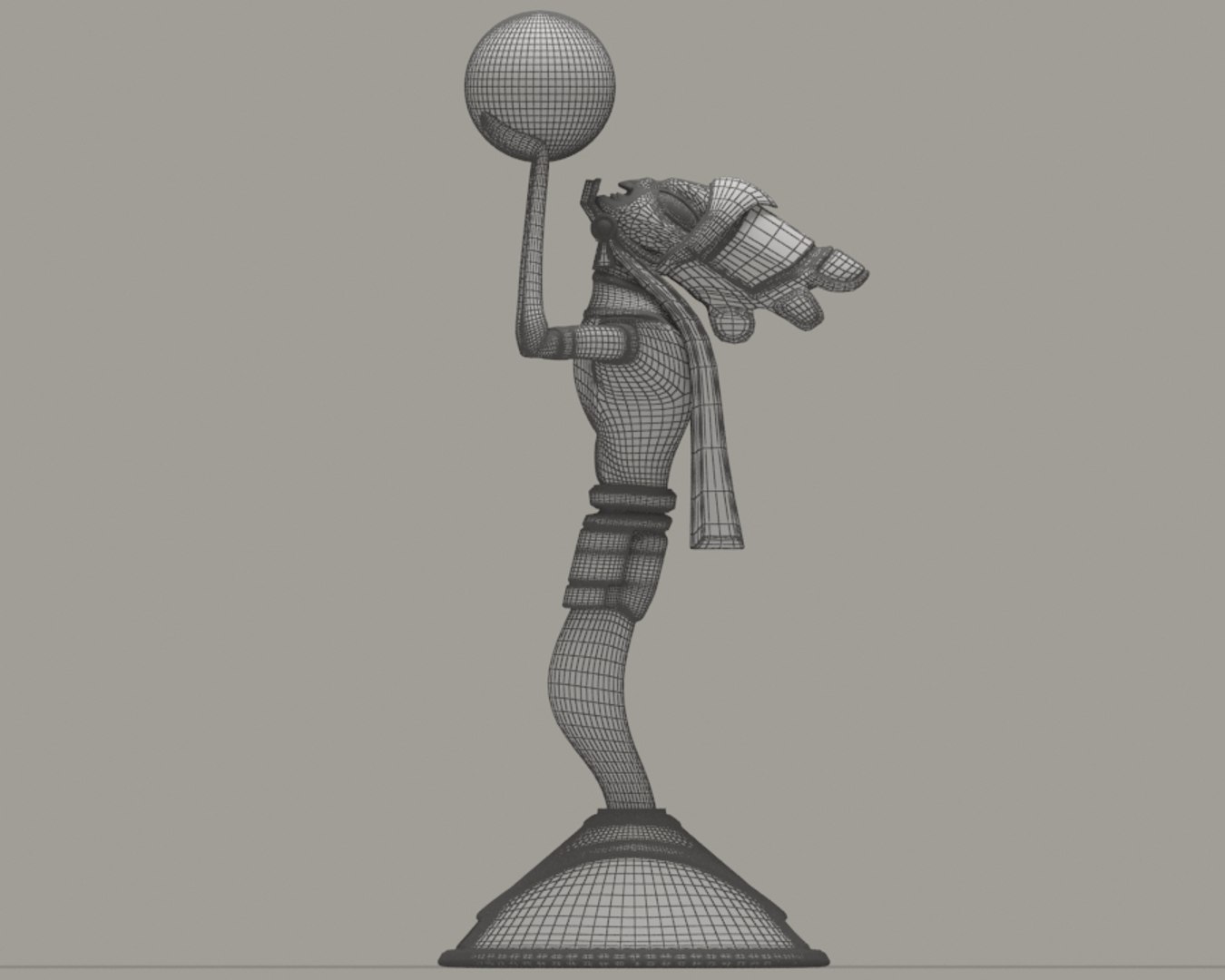 3d Alien Mayan Astronaut Model