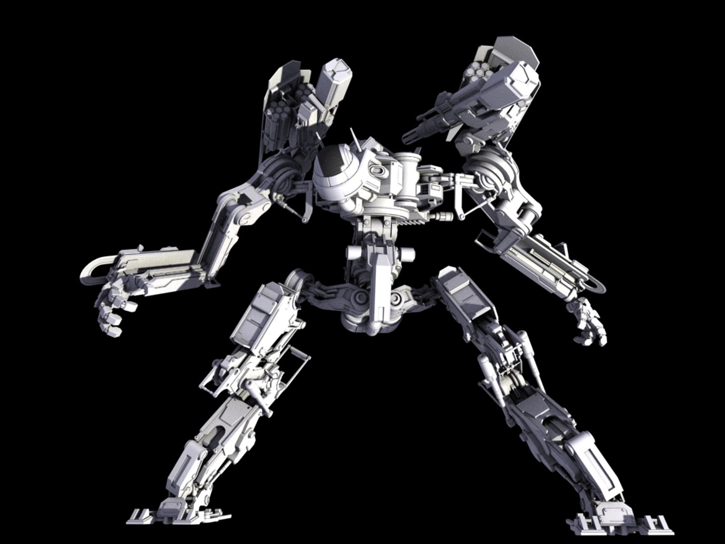 3d Robot Mech Droid Model