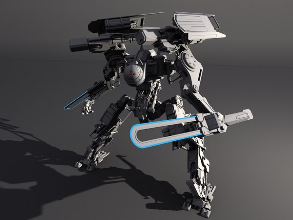 3d robot mech droid model