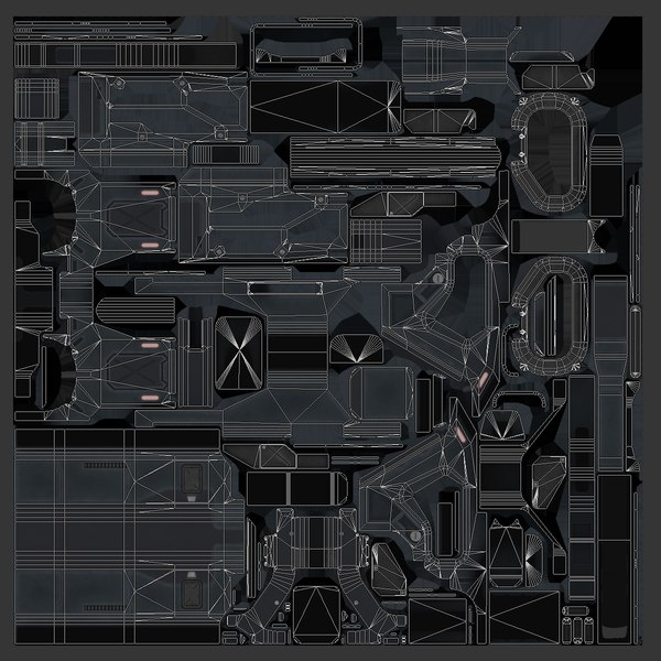 FN P90 Sci-Fi 기관단총 저 폴리 3D 모델 - TurboSquid 1580496