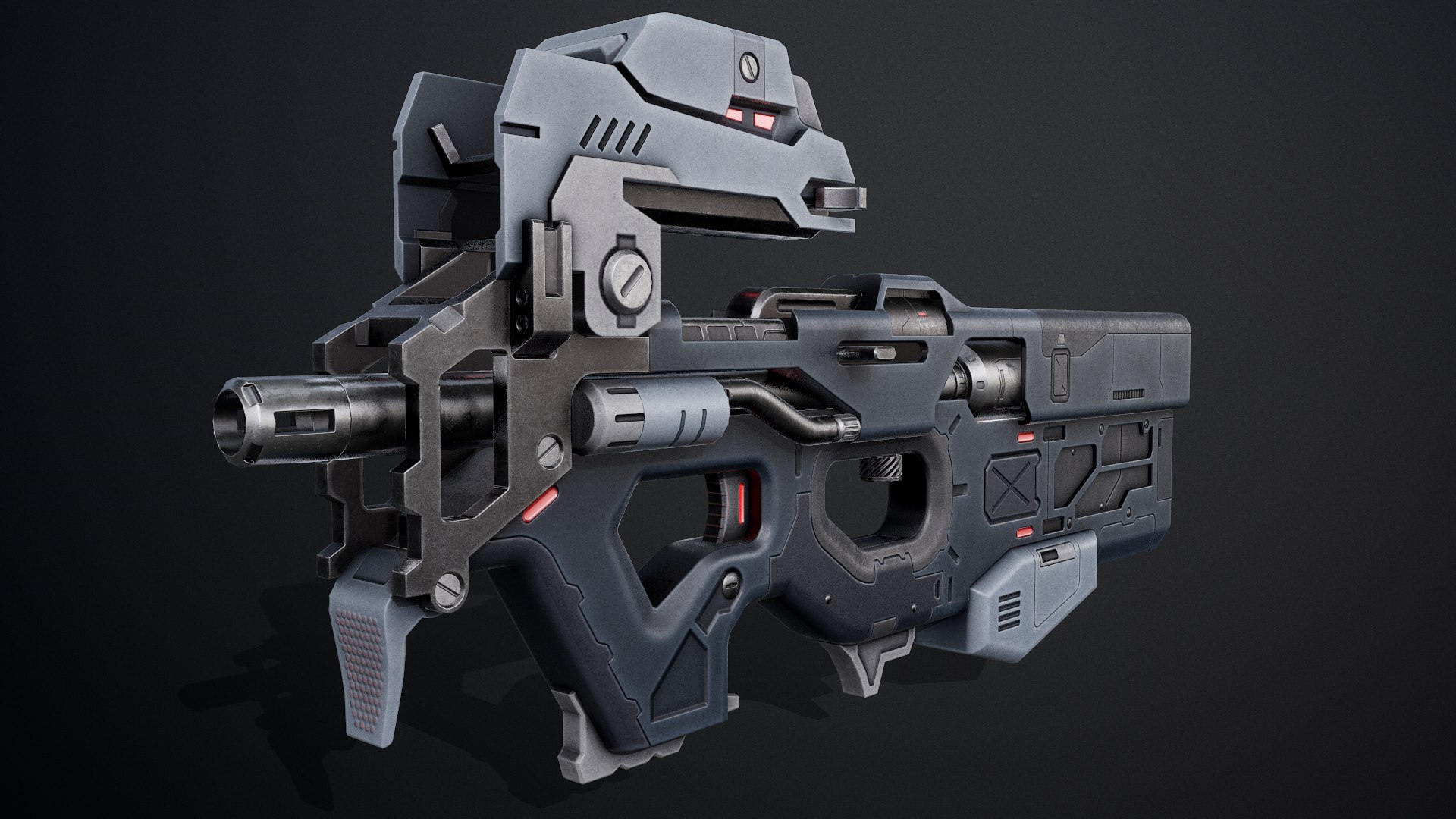 3D Futuristic P90 Model - TurboSquid 1580496
