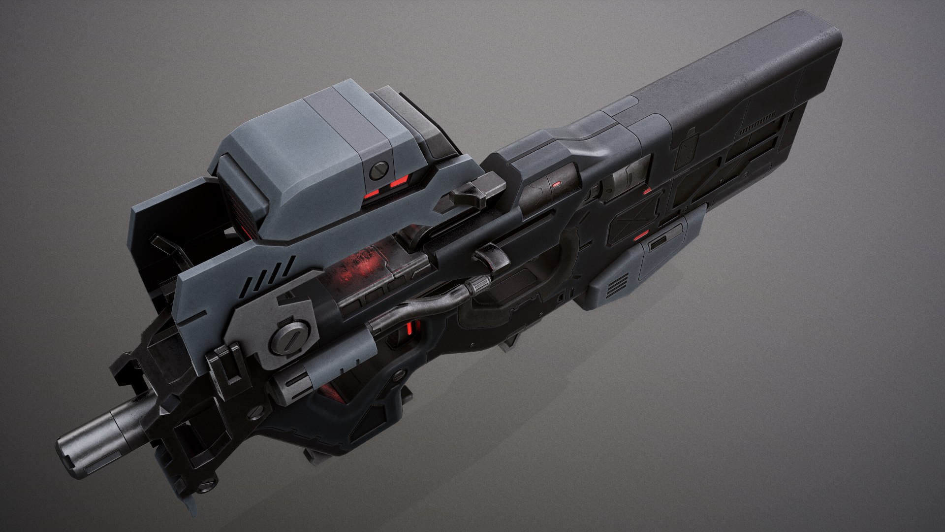 3D Futuristic P90 Model - TurboSquid 1580496