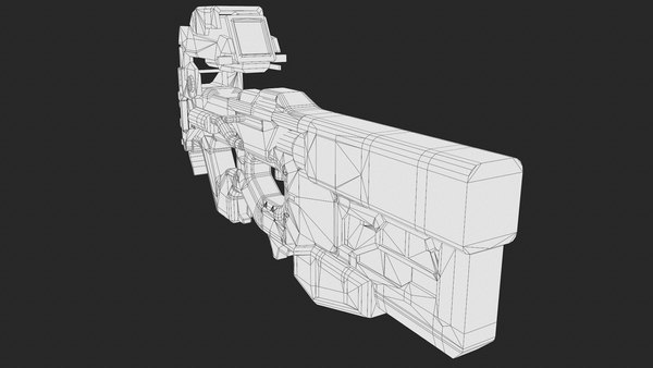 3D futuristic p90 model - TurboSquid 1580496