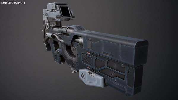 FN P90 Sci-Fi 기관단총 저 폴리 3D 모델 - TurboSquid 1580496