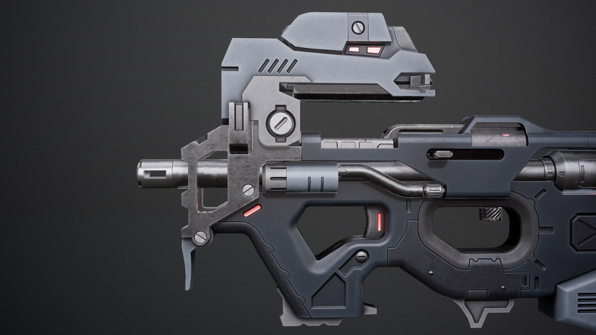 3D Futuristic P90 Model - TurboSquid 1580496