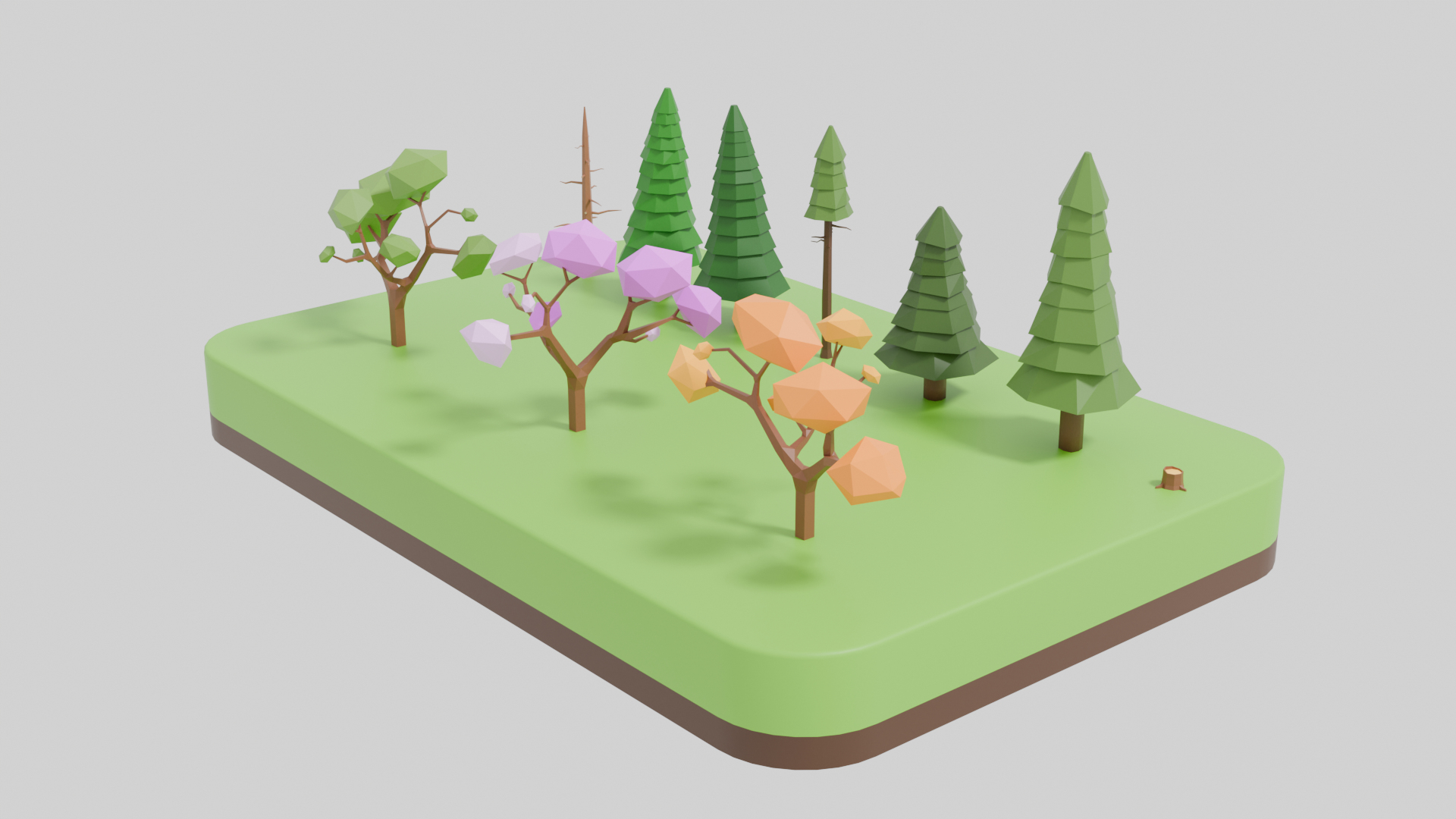 Low Poly Tree Collection 3D Model - TurboSquid 2184030