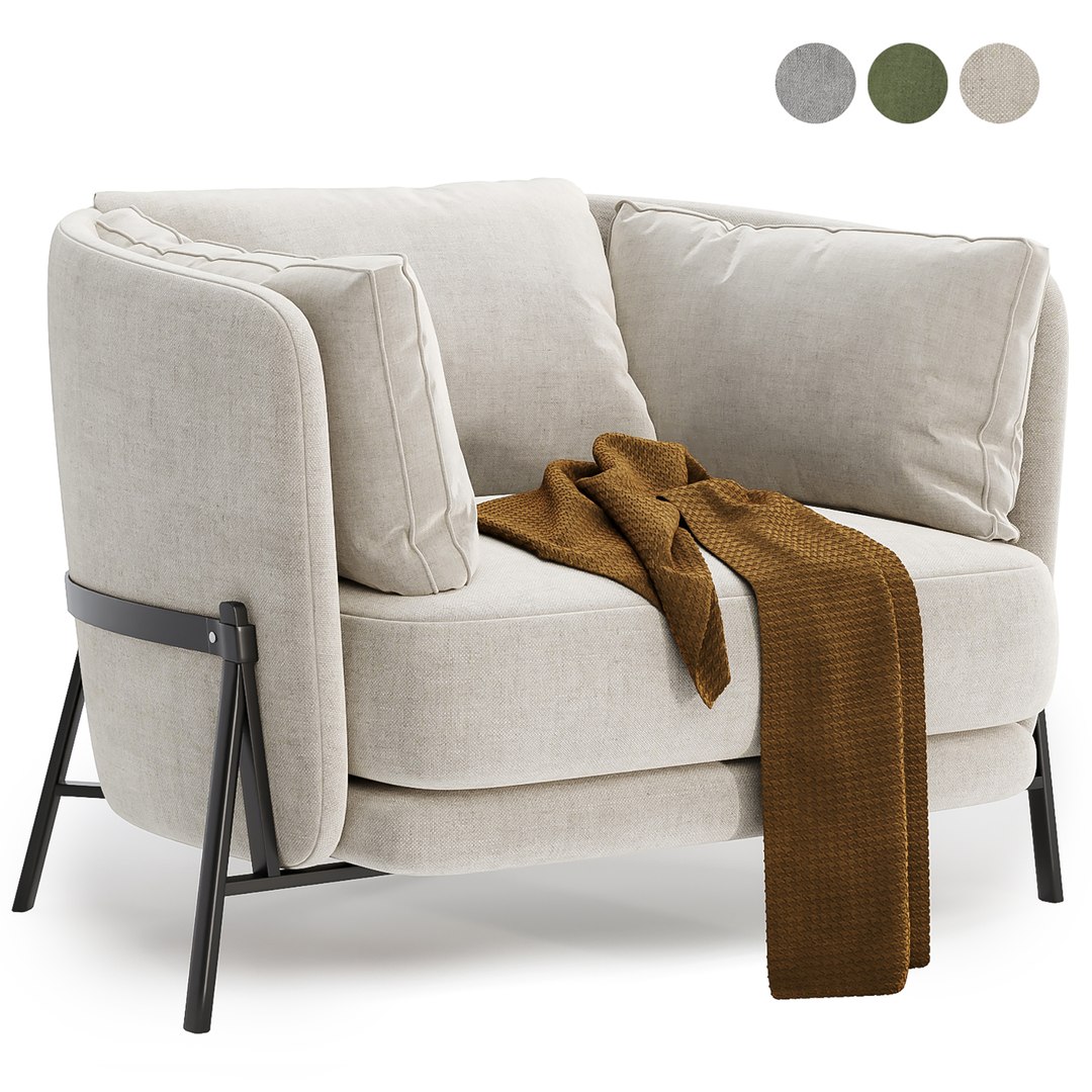 Cradle armchair by Arflex 3D model - TurboSquid 2173874