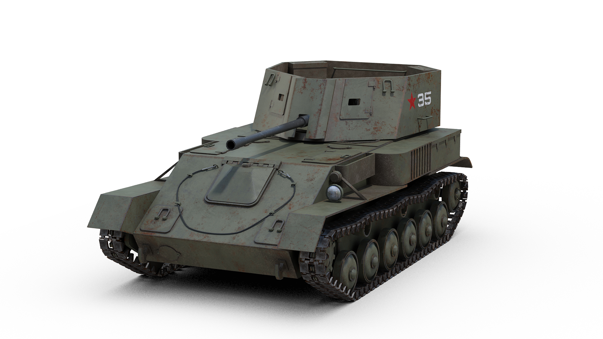 3D Ww2 Zsu 37 Gun - TurboSquid 1700757