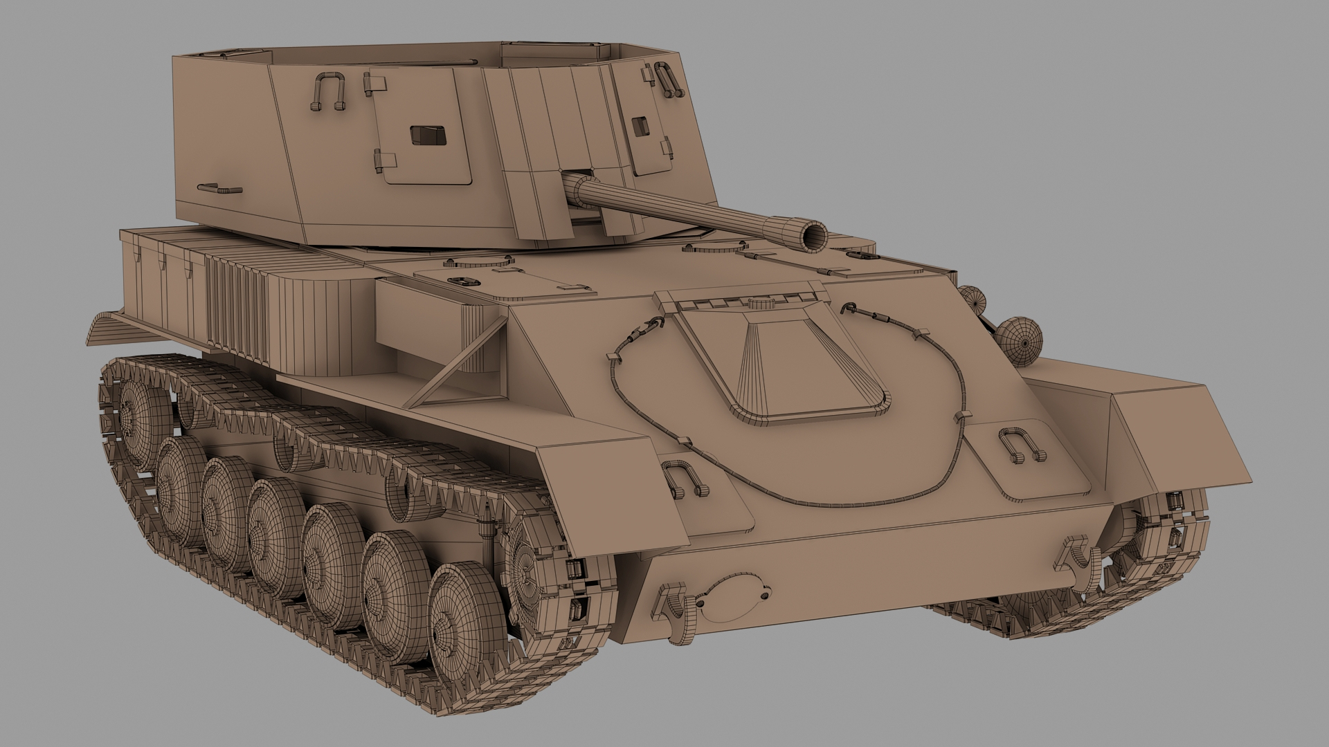 3D ww2 zsu 37 gun - TurboSquid 1700757