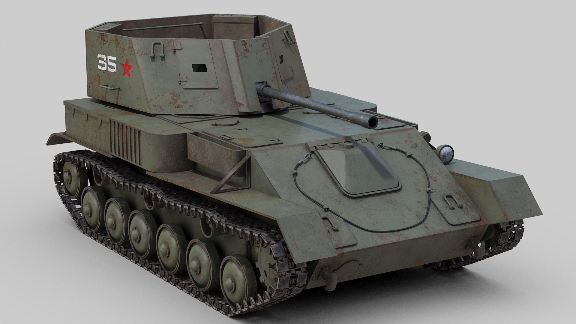 3D Ww2 Zsu 37 Gun - TurboSquid 1700757