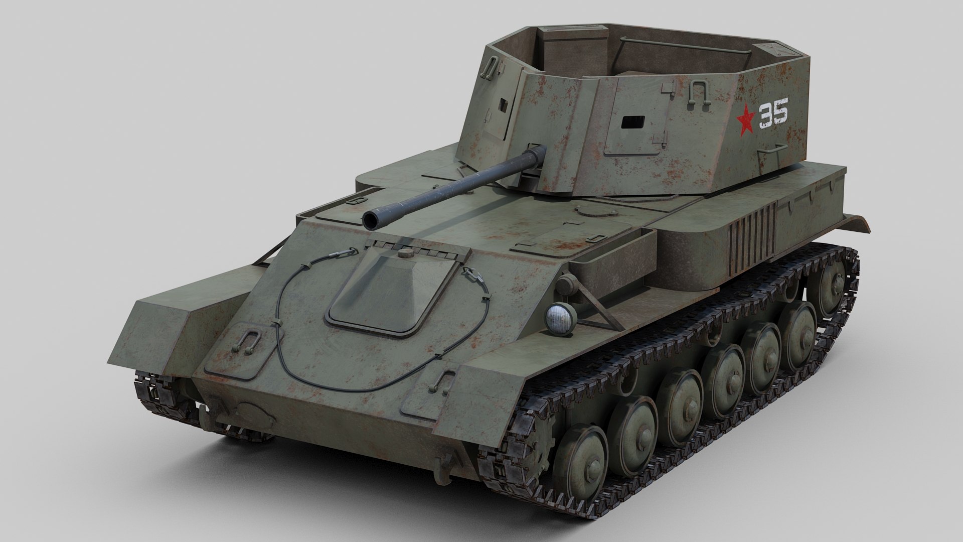 3D Ww2 Zsu 37 Gun - TurboSquid 1700757