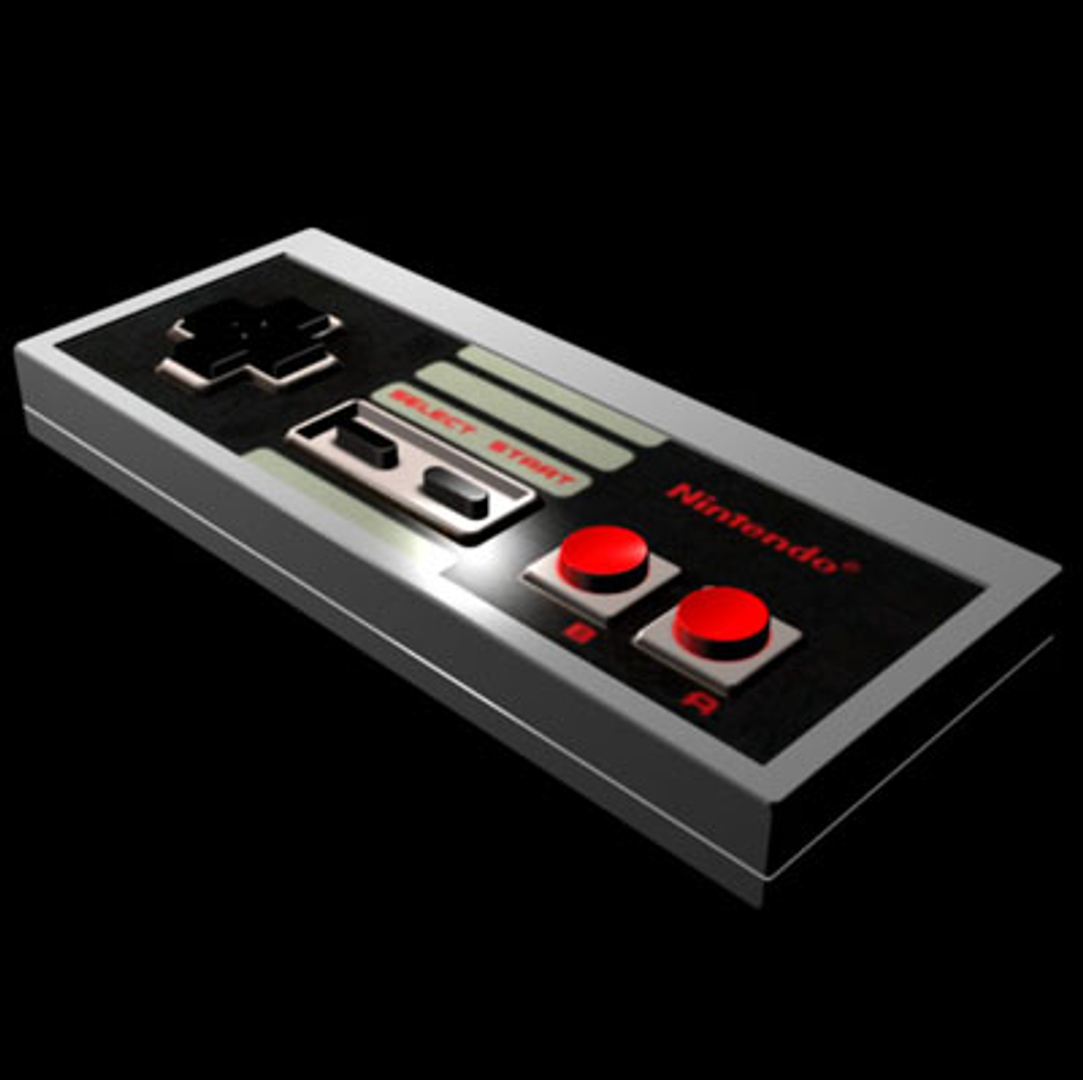 nintendo controller nes 3d model