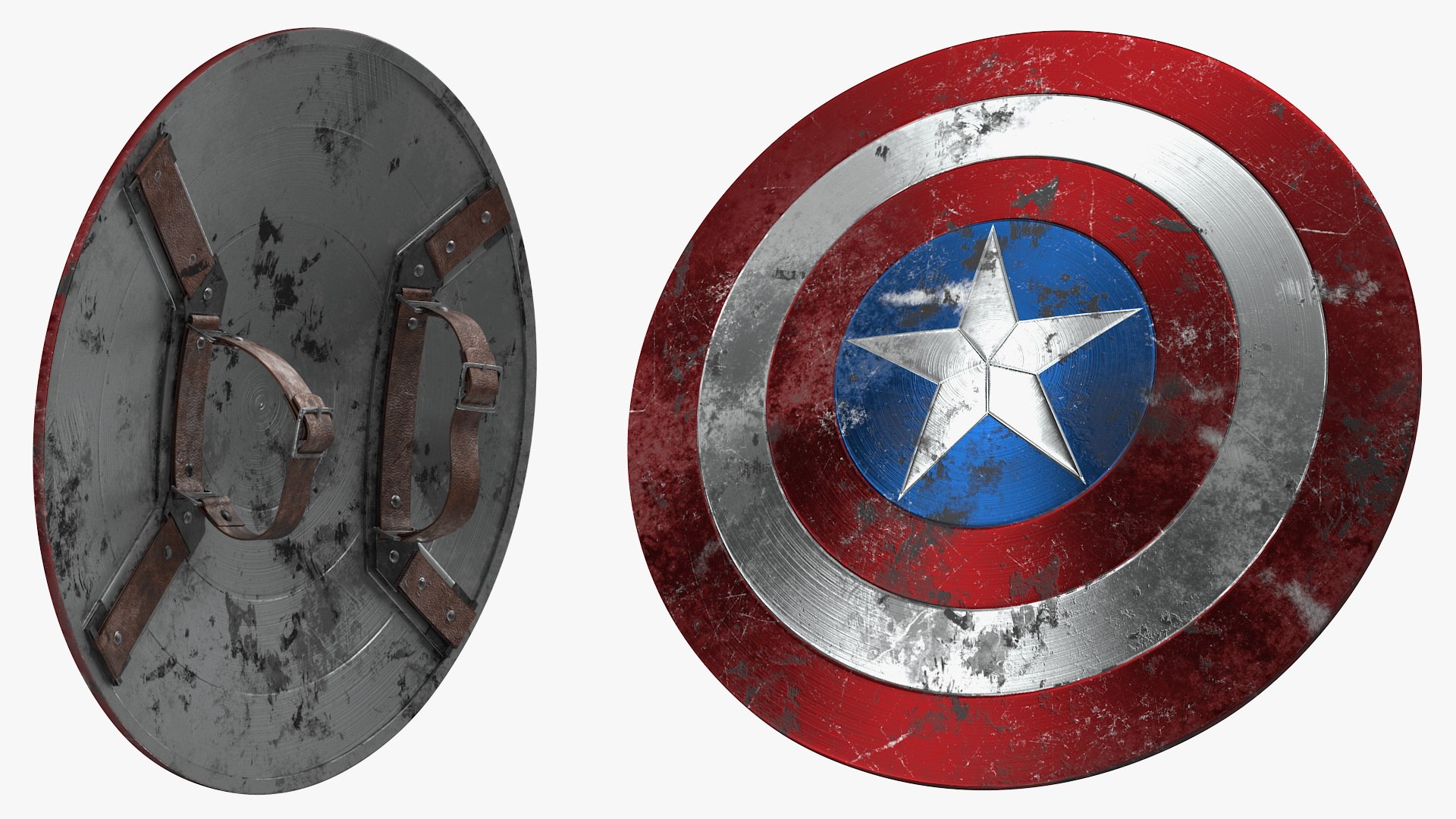 Captain America Damaged Shield 3D - TurboSquid 1452134
