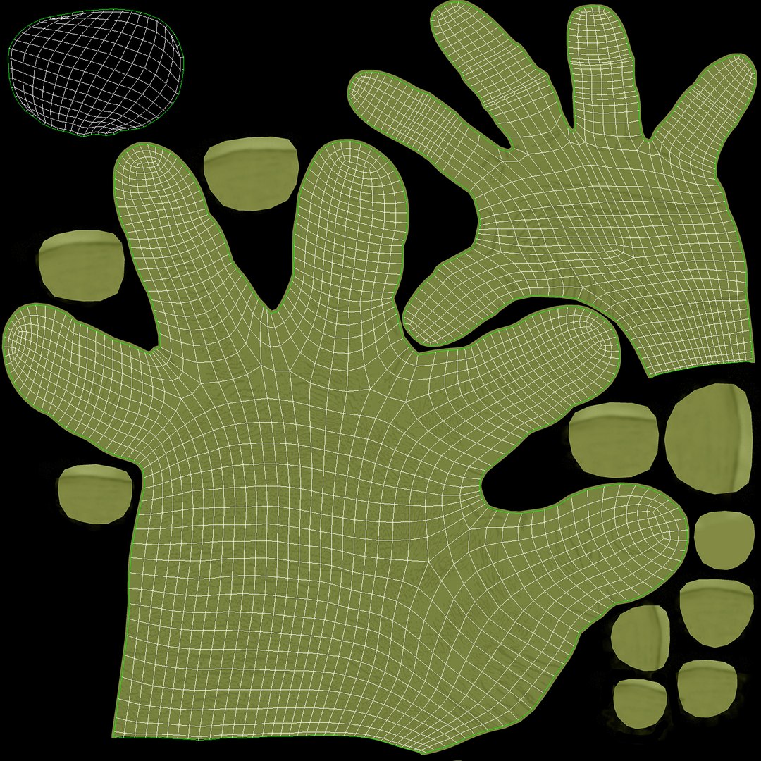 3d Model Of Hulk Hands