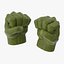 3d model hulk hands open