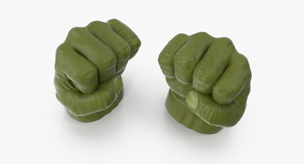 3d model of hulk hands