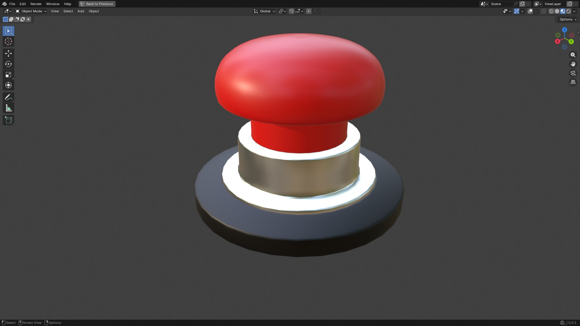 Push Button PBR 3D - TurboSquid 2515476