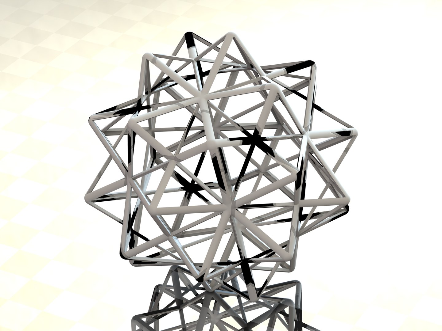 Wireframe Shape Compound Of Five Octahedra 3D Model - TurboSquid 2168734