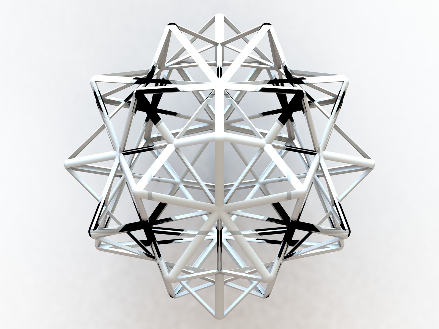 Wireframe Shape Compound Of Five Octahedra 3D Model - TurboSquid 2168734
