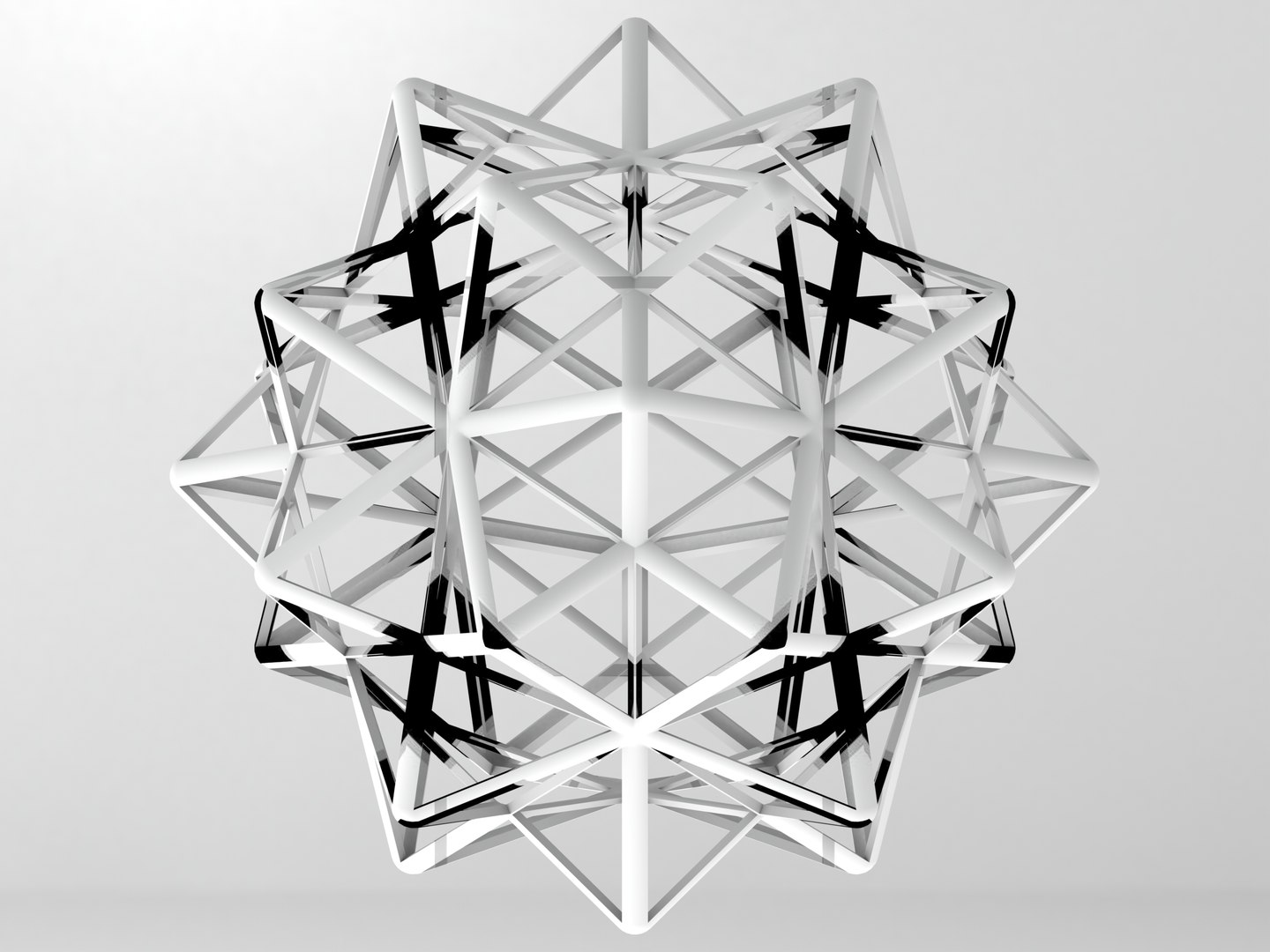 Wireframe Shape Compound of Five Octahedra 3D model - TurboSquid 2168734