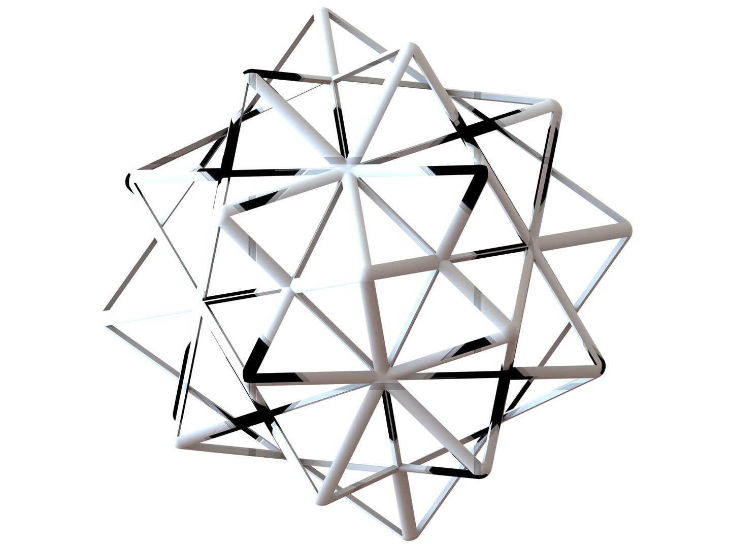 Wireframe Shape Compound Of Five Octahedra 3D Model - TurboSquid 2168734