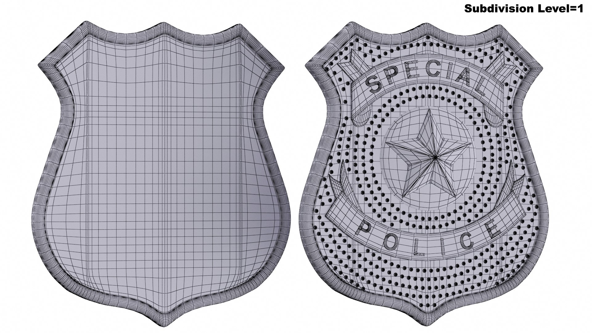 Police Badge 04 Model - TurboSquid 1875106
