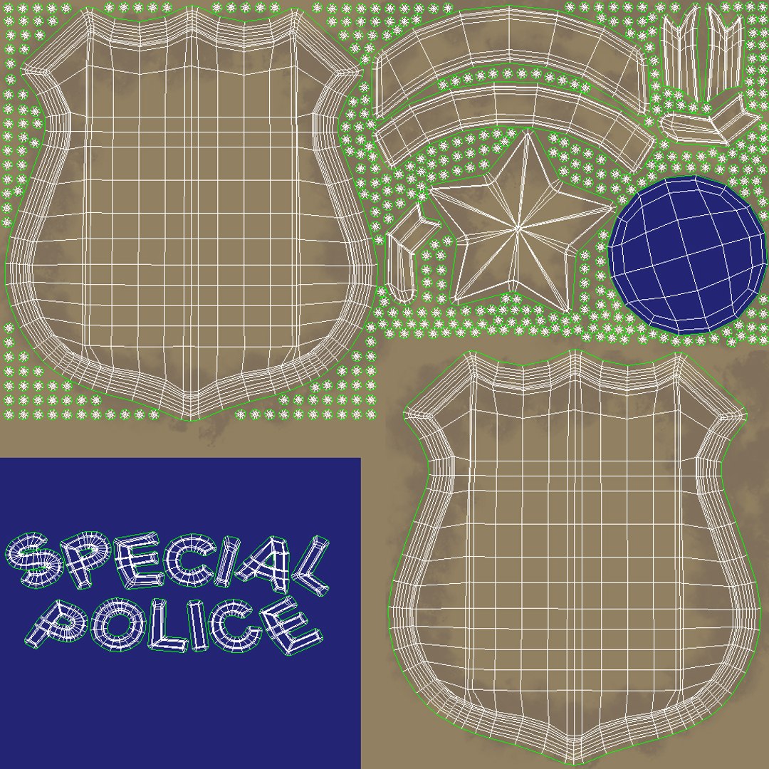 Police Badge 04 Model - TurboSquid 1875106