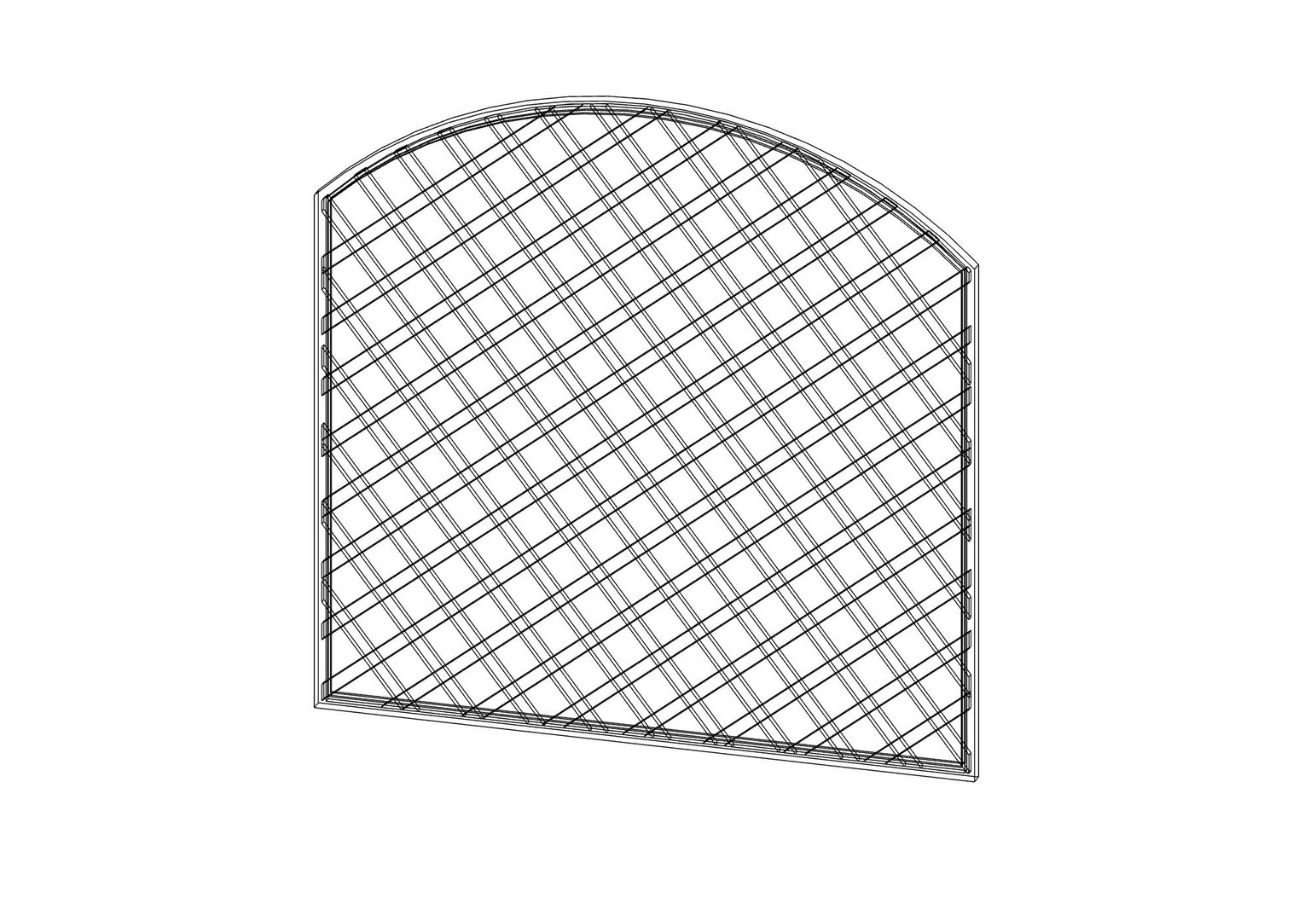 3D Wooden panel trellis arc - TurboSquid 1967487
