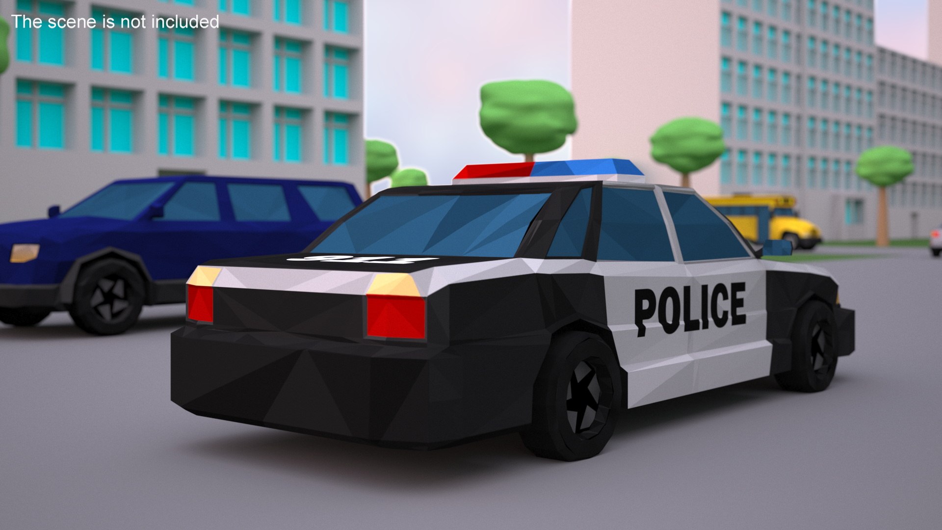 3D Low Poly Stylized Model Police Car - TurboSquid 2274214