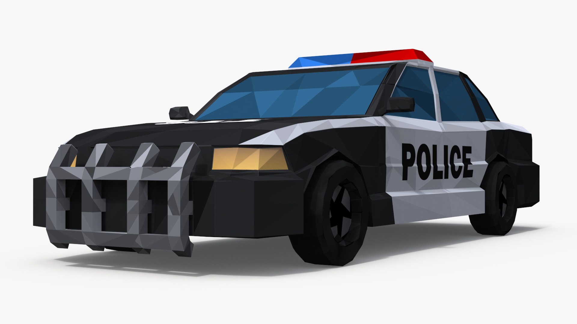 3D Low Poly Stylized Model Police Car - TurboSquid 2274214